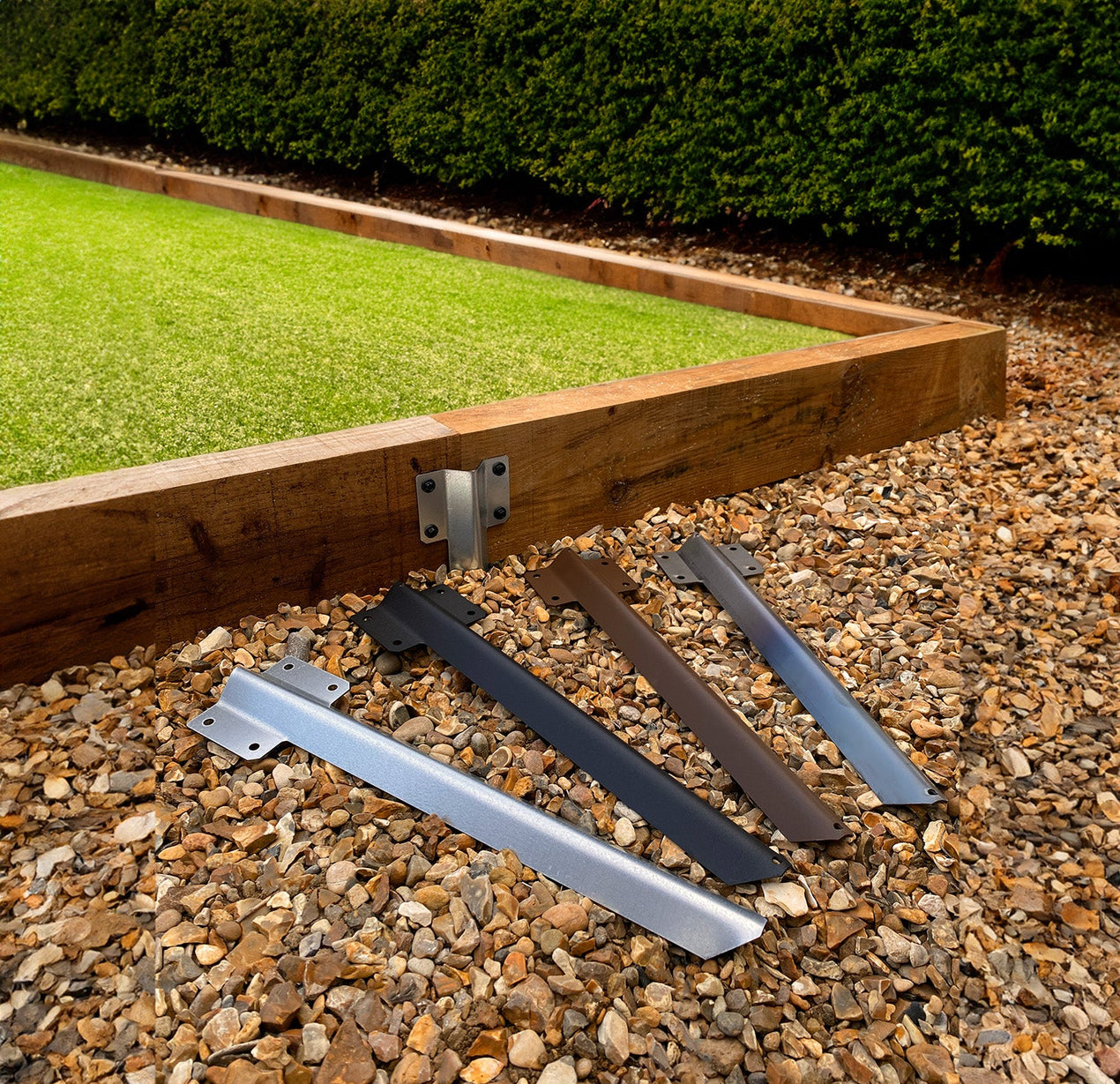 Railway Sleeper Brackets - Durable Support for Garden Features - The ...